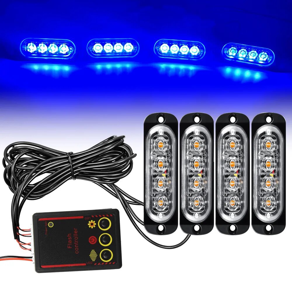 Мигалка оранжевая проблесковый маяк светодиодный стробоскоп 12V-24V