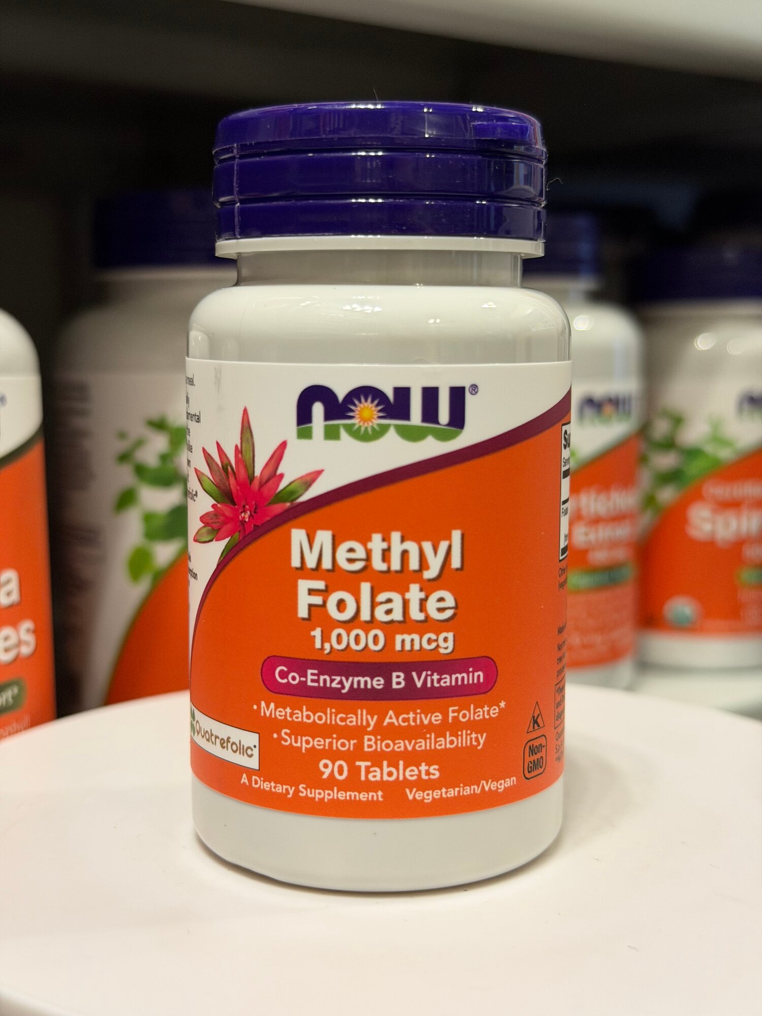 NOW Methyl Folate 1 000 mcg — метилфолат (активная форма фолиевой кислоты), 90 таблеток