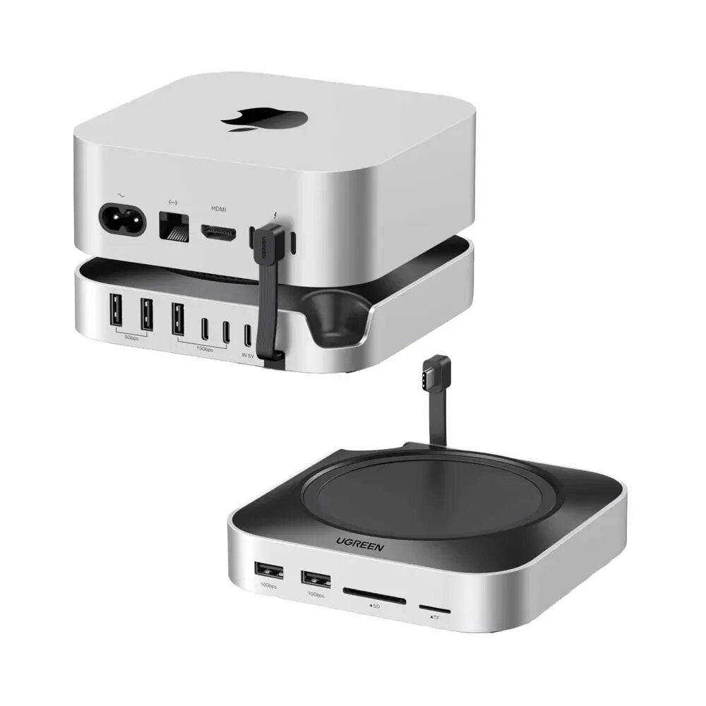 Док-станция UGREEN CM841 11-in-1 Docking Station для Mac Mini M4/M4 Pro with NVMe SSD Enclosure (65487)