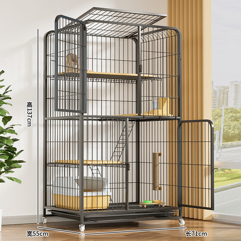 Клетка для кошек Вилла Трехуровневая Очень большая Свободное пространство Оптовая клетка для кошек Роскошный дом для кошек Убежище для кошек Лазалка для кошек Гнездо для кошек