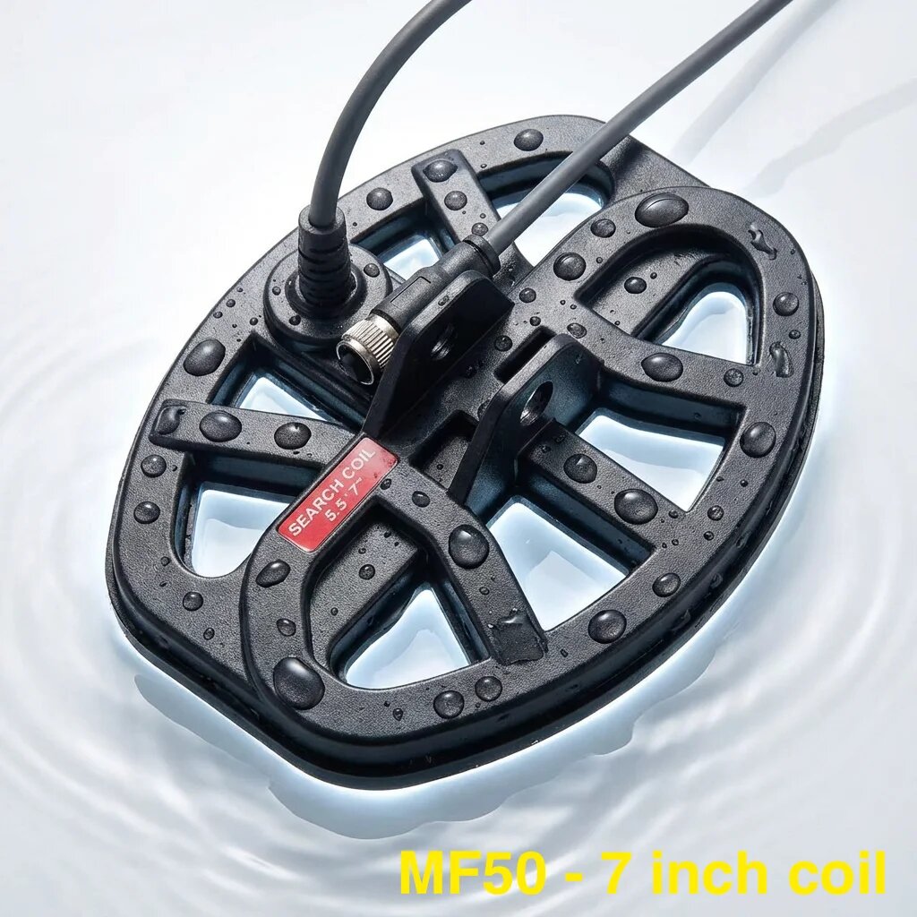 Аксессуары для металлоискателей: водонепроницаемая поисковая катушка DD для металлоискателя MF50, многочастотная