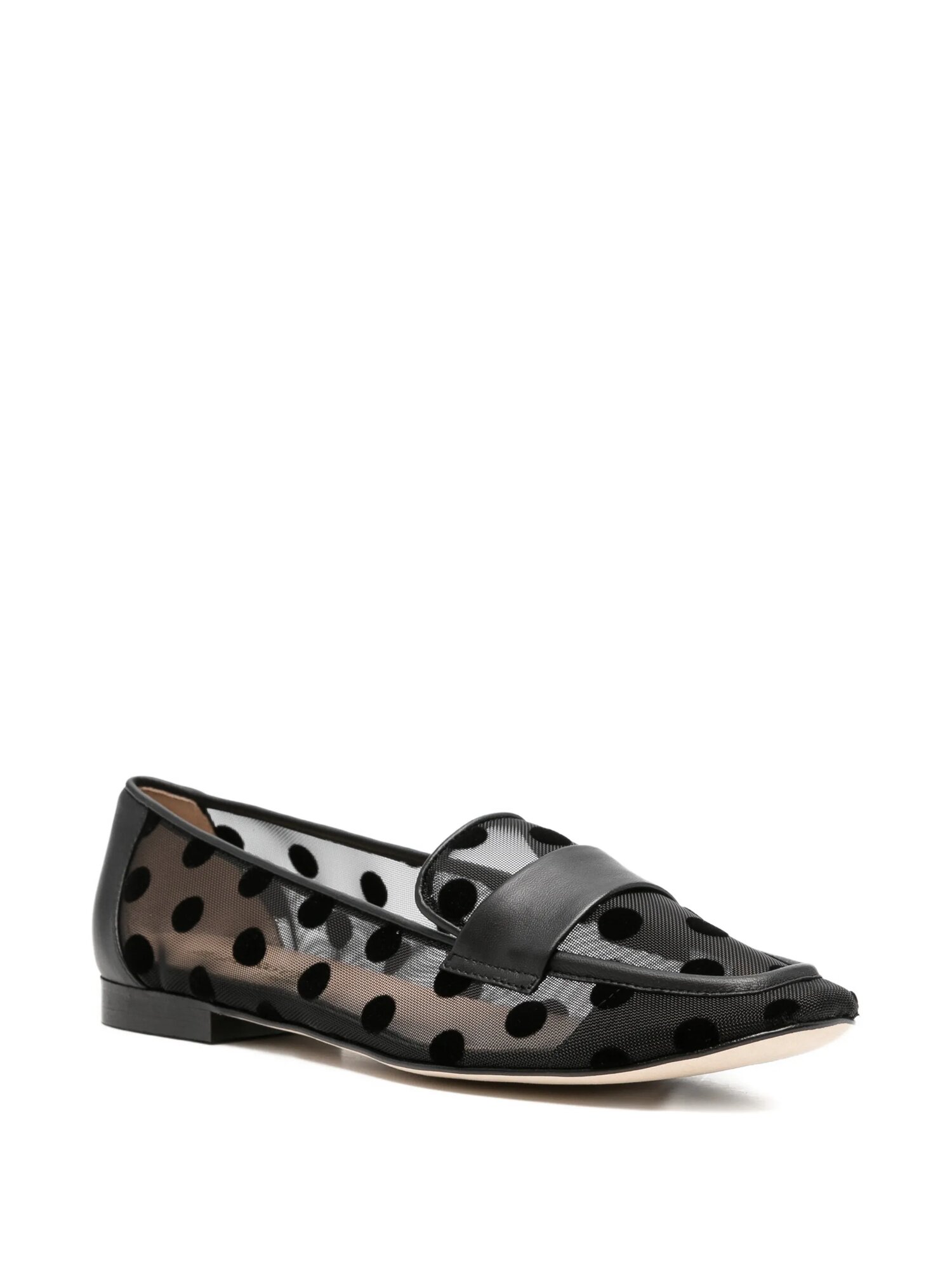 Лоферы Il Borgo Firenze Polka-dot mesh loafers, размер 36, бежевый/белый — фото 1