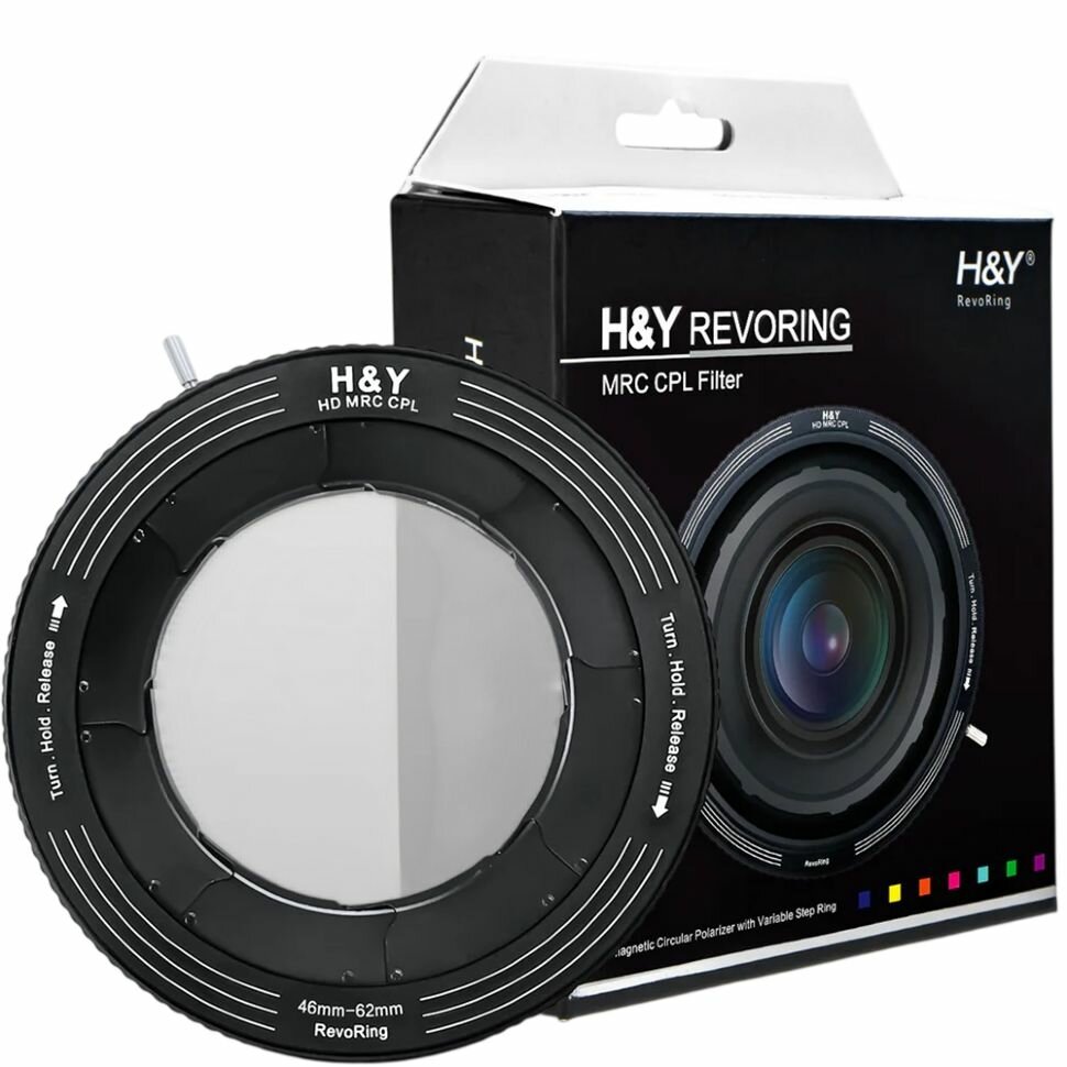 Светофильтр H&Y RevoRing MRC CPL 46-62мм, гидрофобная поверхность