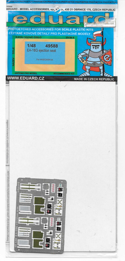 Eduard 49588 Дополнение для истребителя F/A-18F late / EA-18G кресла (for Hasegawa kit), 1/48