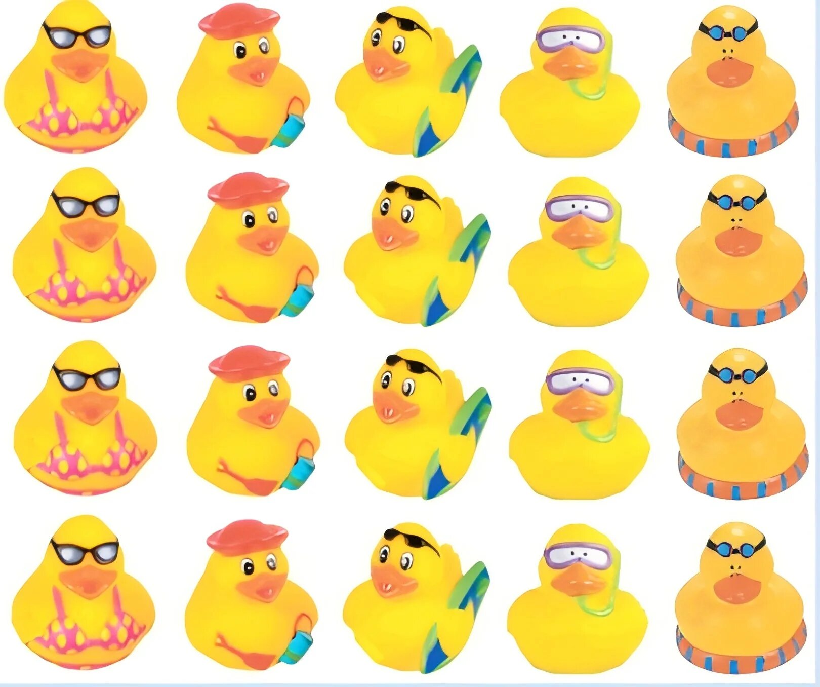 Набор резиновых уточек Beach Duck-20P
