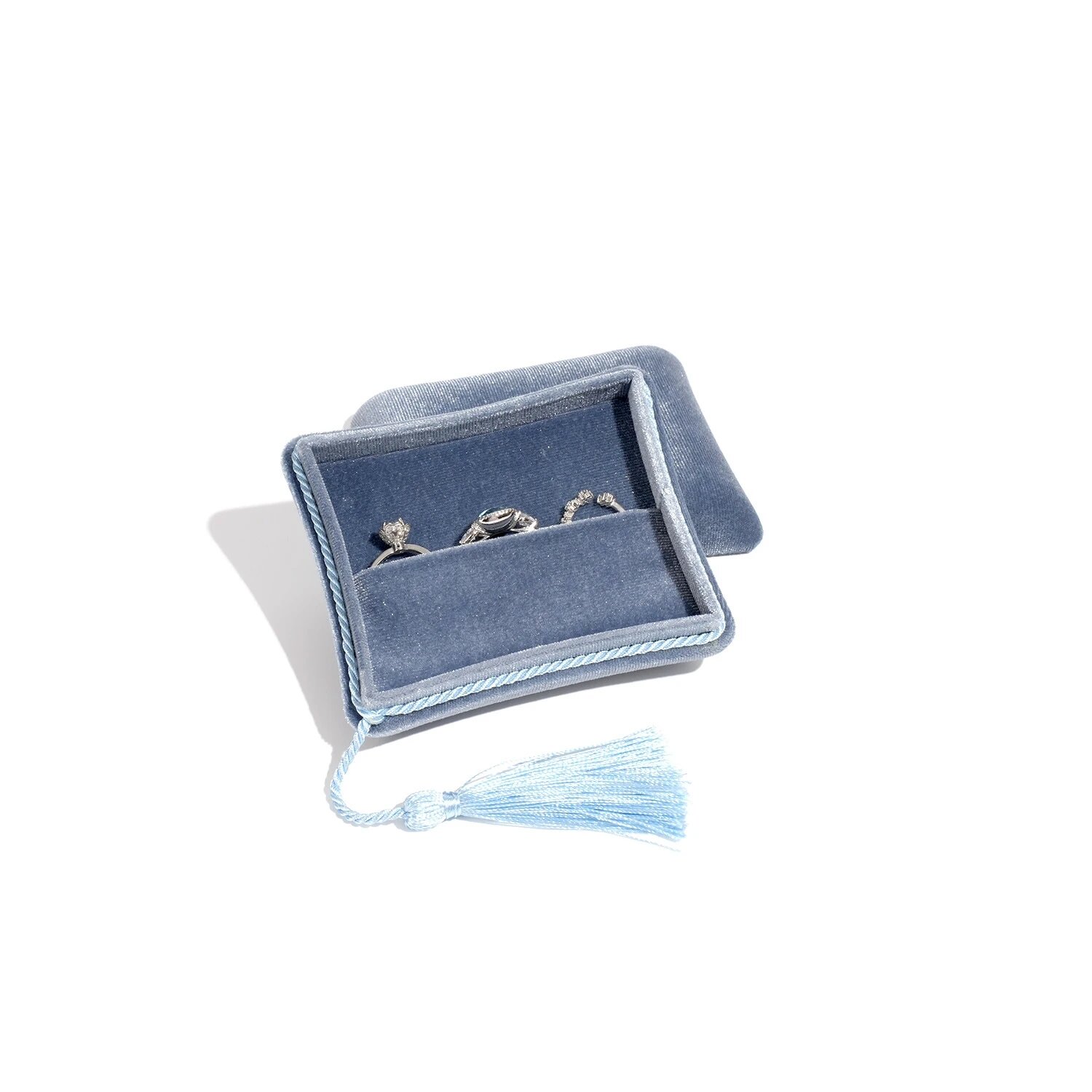 Бархатная шкатулка для колец Hazy Blue
