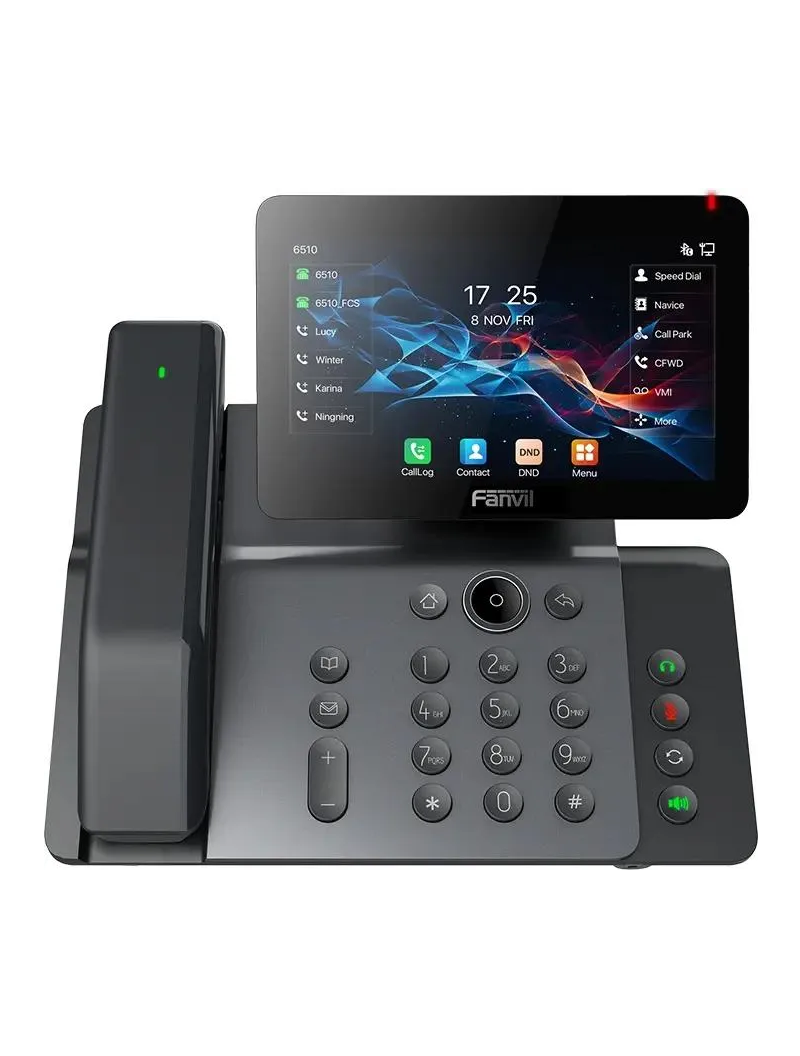 IP-телефон Fanvil V66 Pro, сенсорный экран, 20 линий, PoE, черный