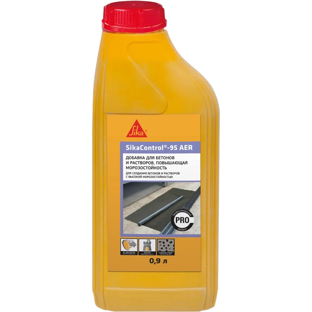 Добавка для создания бетонов с высокой морозостойкостью SIKA Control-95 Aer 0,9л. 670989