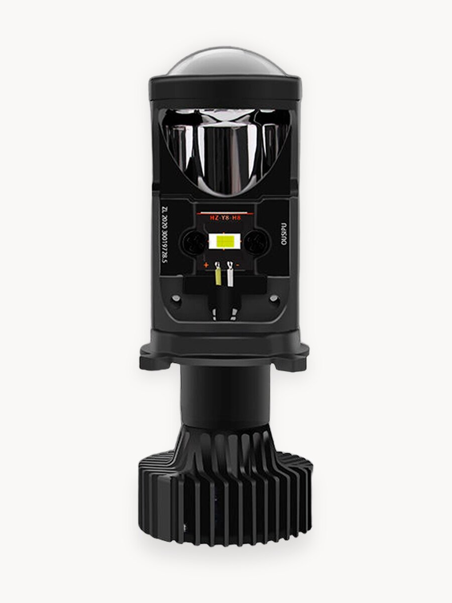 Автомобильные светодиодные LED лампы H4 с линзой, 6000 К, для дальнего и ближнего света, комплект 2 шт, автосвет