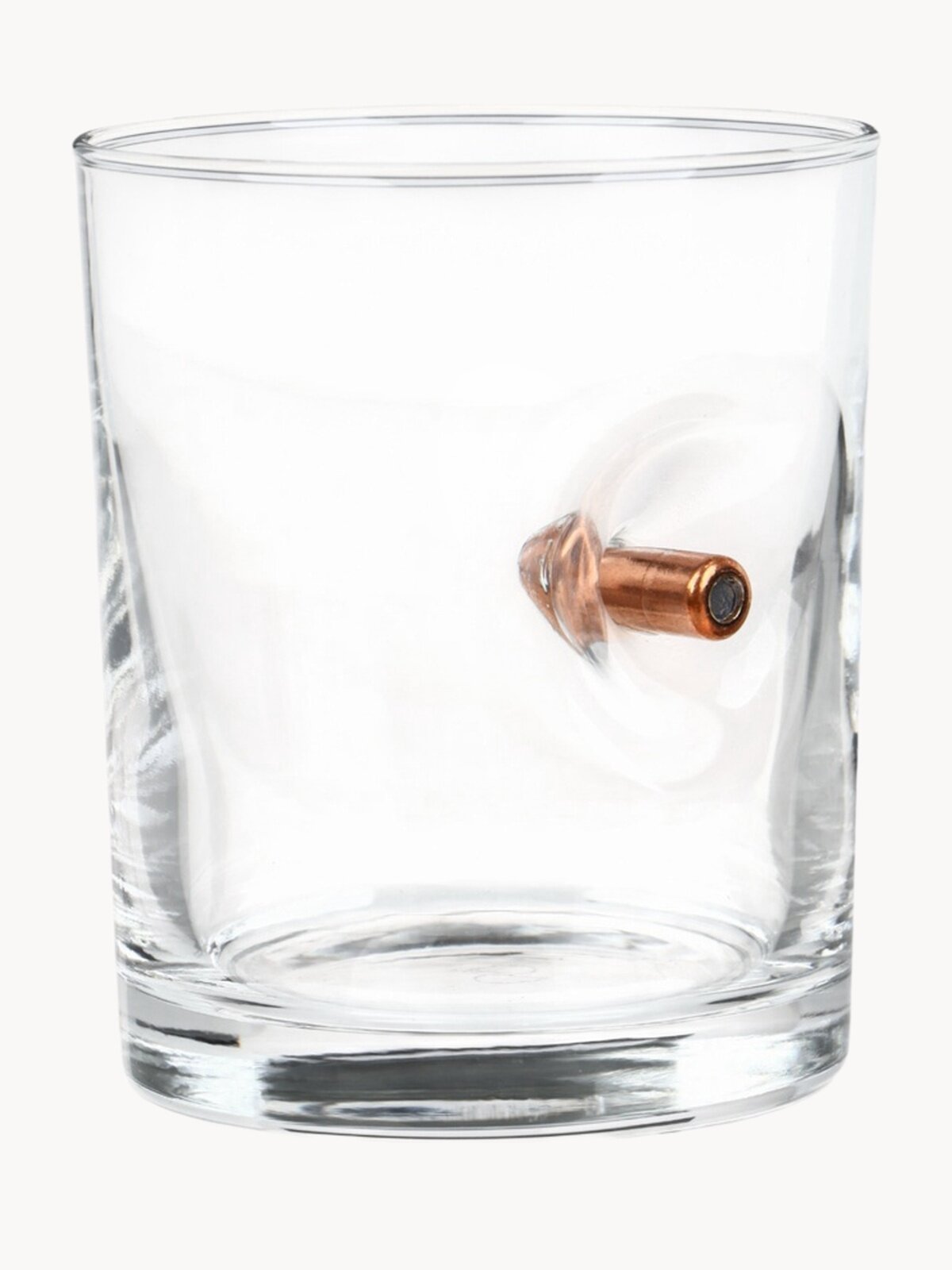 Стакан стеклянный "Непробиваемый", с пулей, для виски, 250 мл, на подарок