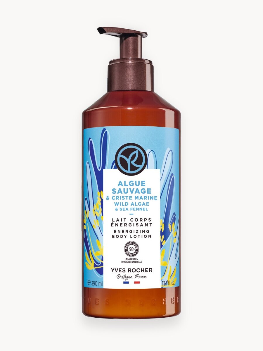 Молочко Yves Rocher "Морские водоросли и Фенхель", для тела, увлажняющее, 390 мл