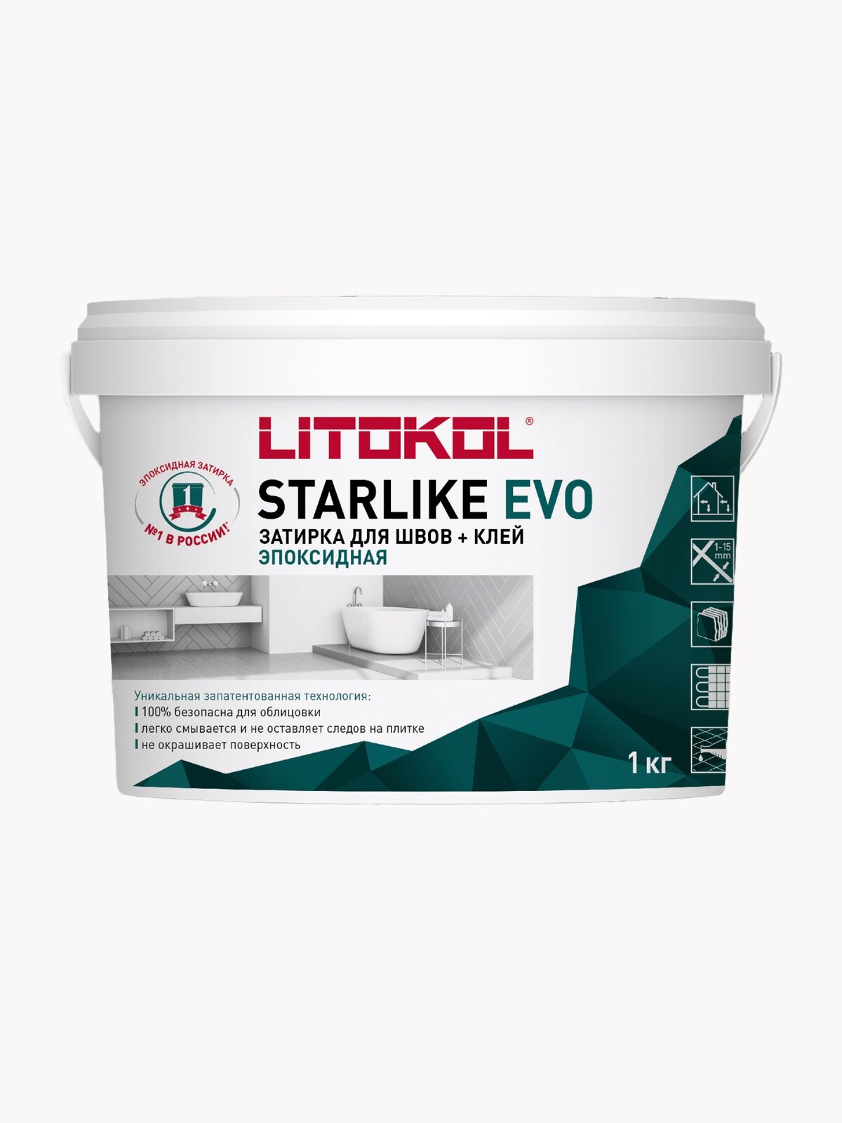 Эпоксидная затирочная смесь LITOKOL STARLIKE EVO S.125 GRIGIO CEMENTO, 1 кг