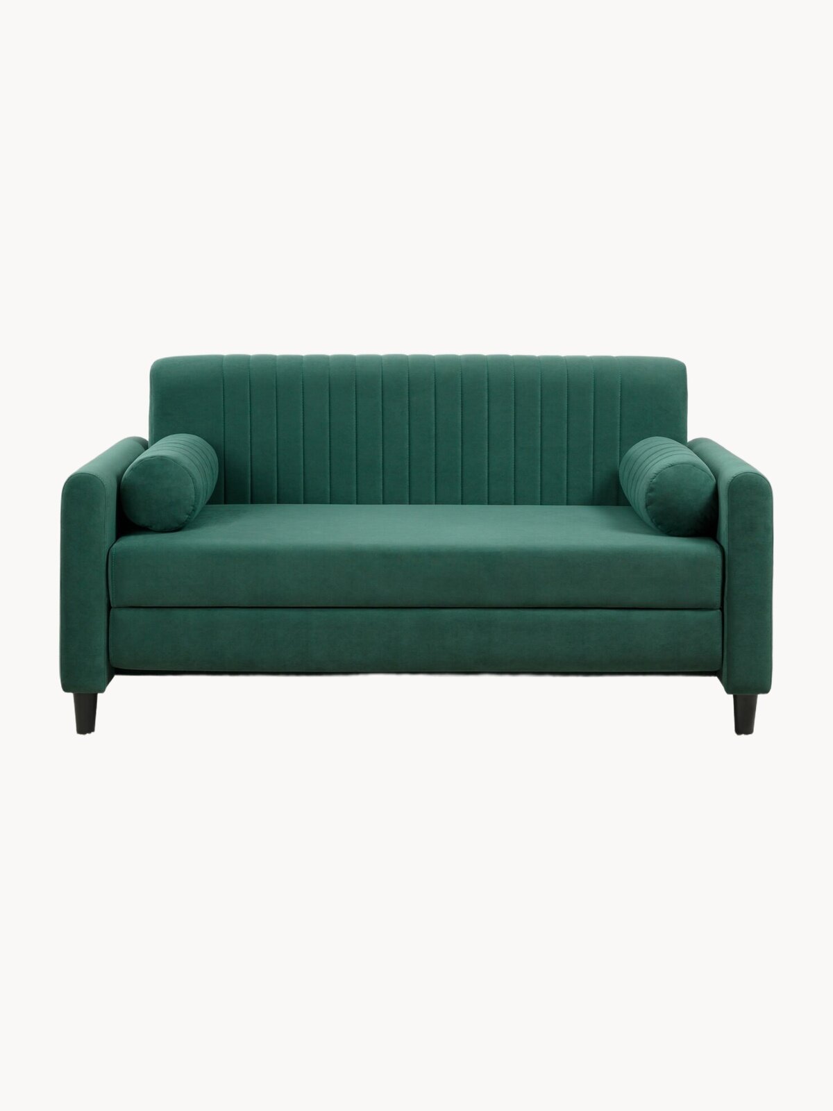 Диван раскладной Денвер Арт. ТД 596 Fortuna 09, 160х88х84см, механизм еврокнижка, микровелюр, хвойно-зеленый