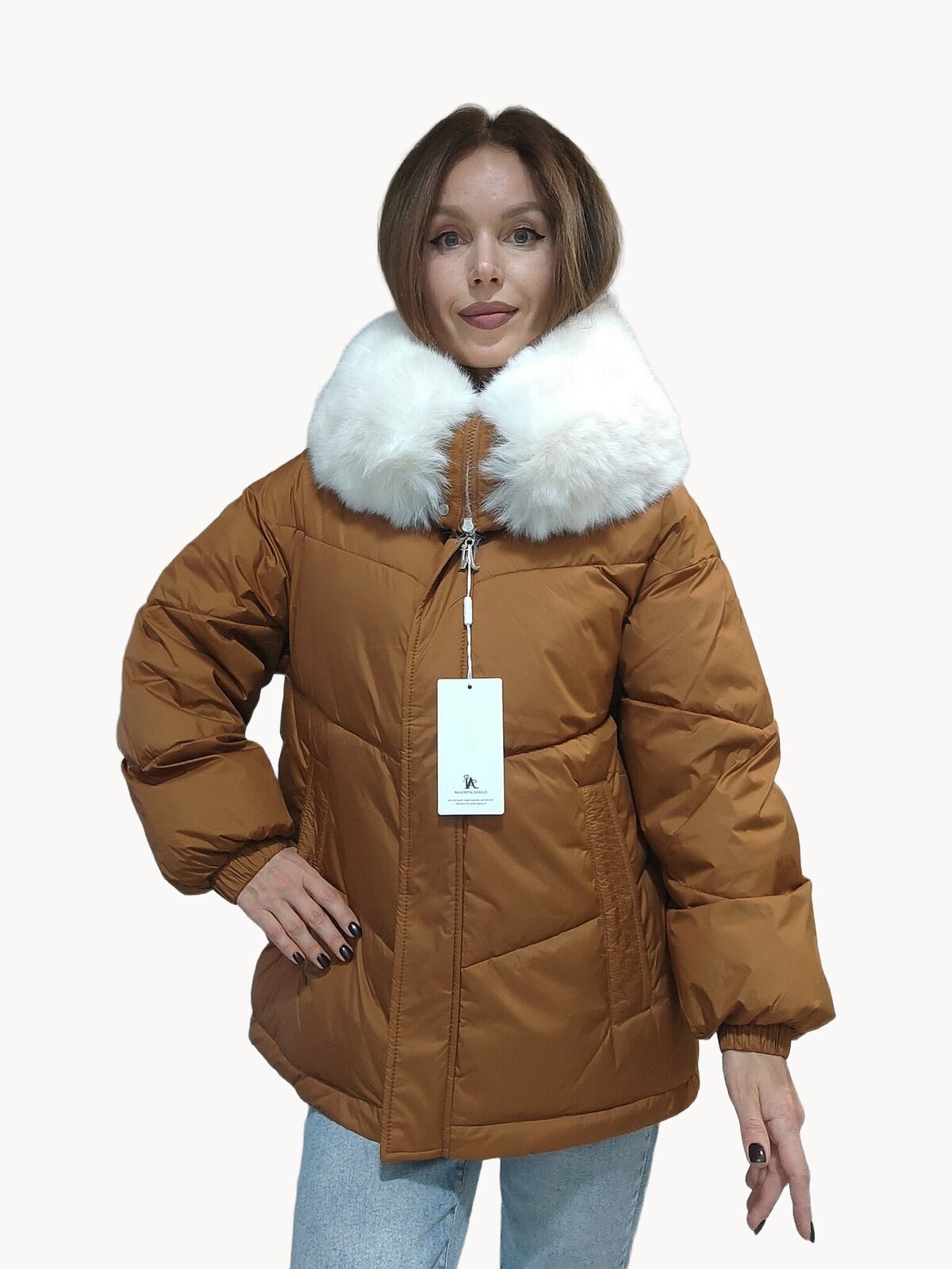 Пуховик  стильный, тёплый, 2025/2026