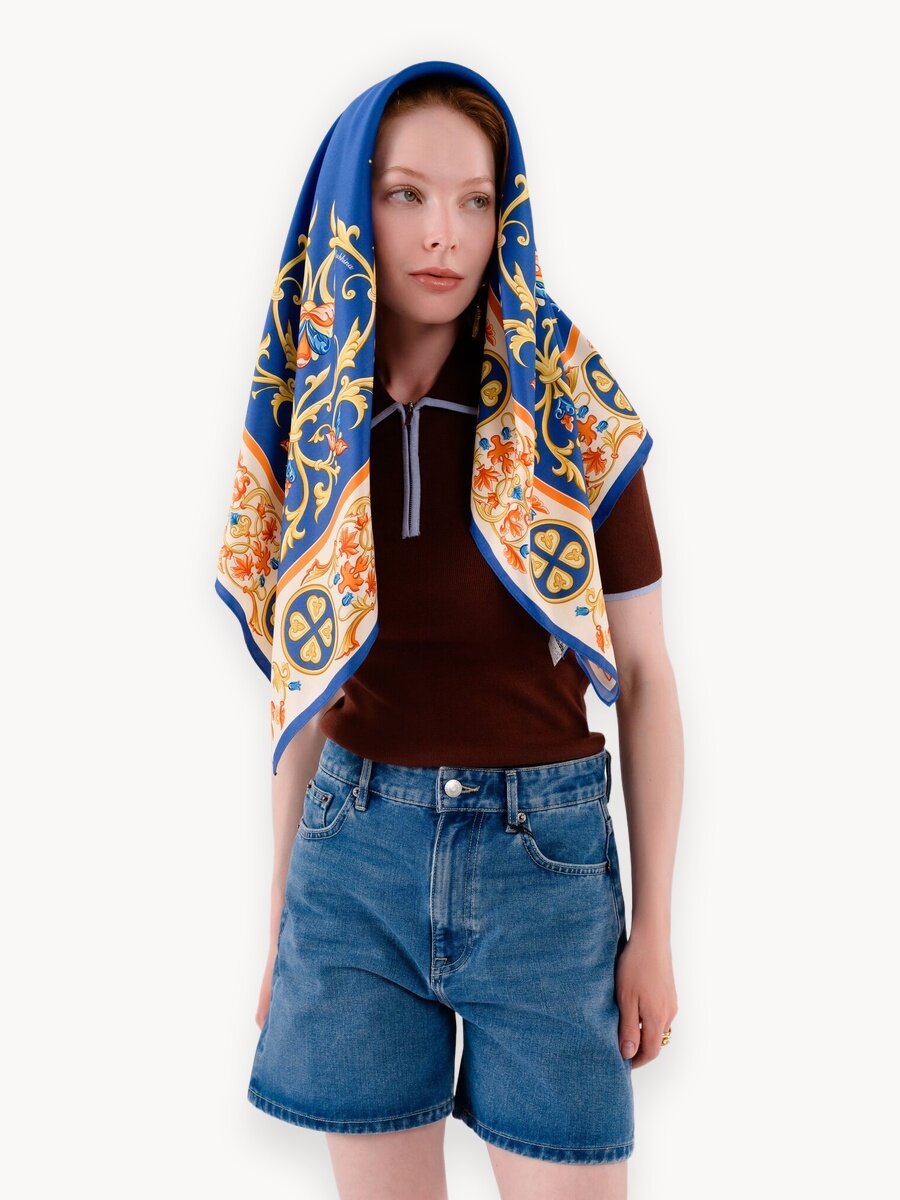 Платок Монастырская роспись для девочек и женщин