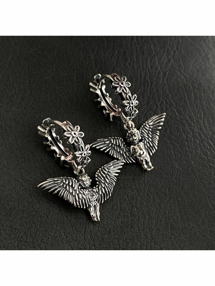 Серьги пусеты, кристалл