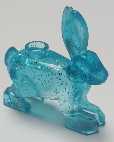 Hare, Standing, 67900 Glitter Trans-Light Blue U