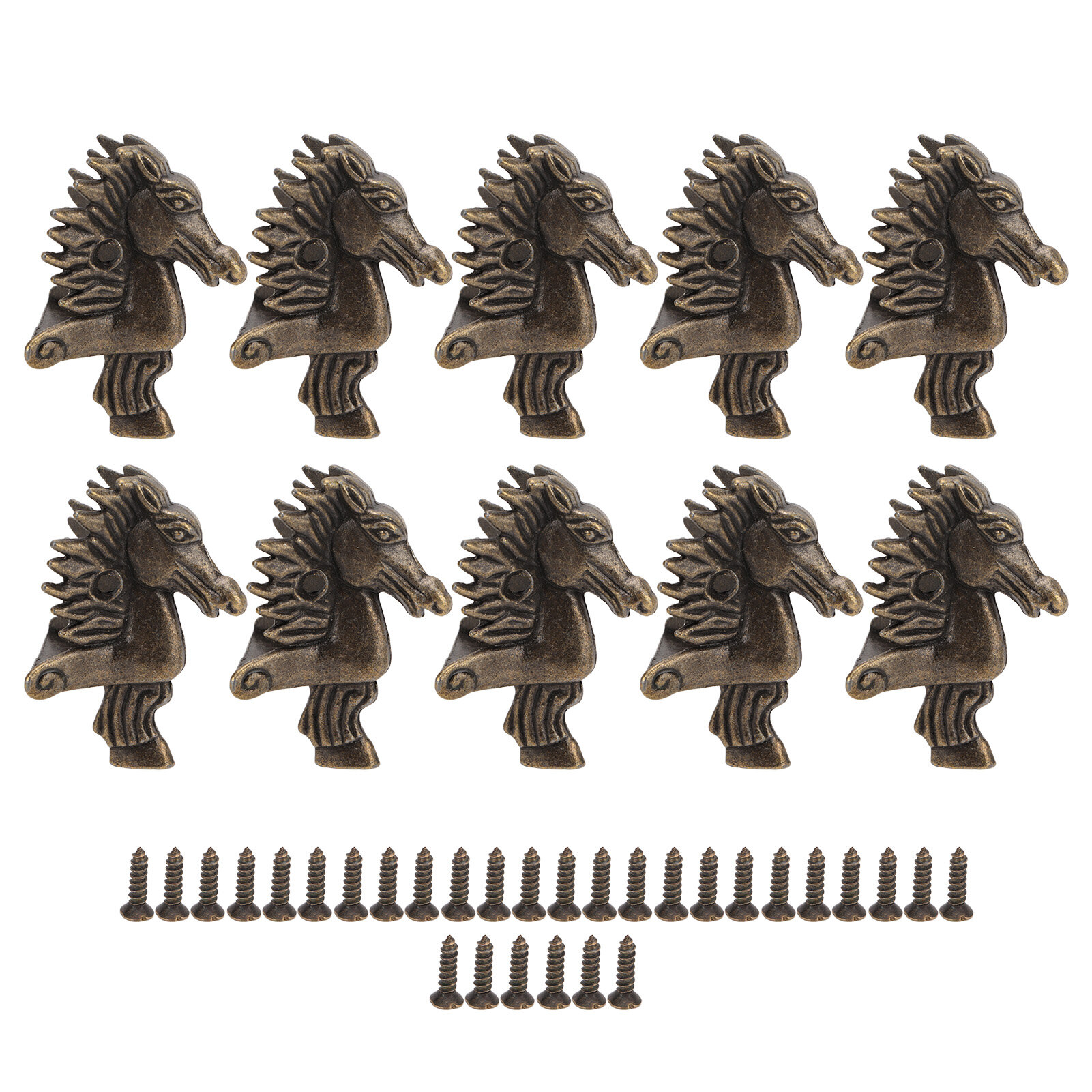 10 шт. Ножки для шкатулок для украшений, материал сплав, винтажный стиль, бронзовый цвет, легкие, для защиты углов шкатулки, для дома