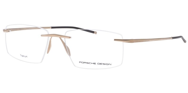 Оправа для очков Porsche Design P8362 D S2 , прямоугольная, безободковая, золотистая