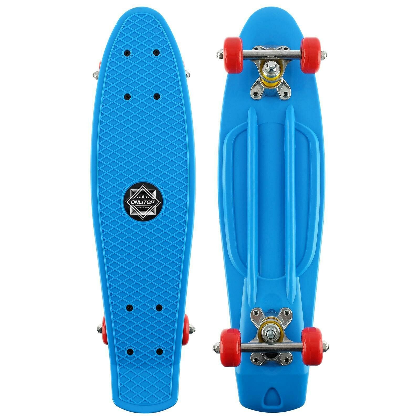 Скейтборд ONLYTOP, пластик, диаметр колес 50 мм, от 6 лет, цвет микс