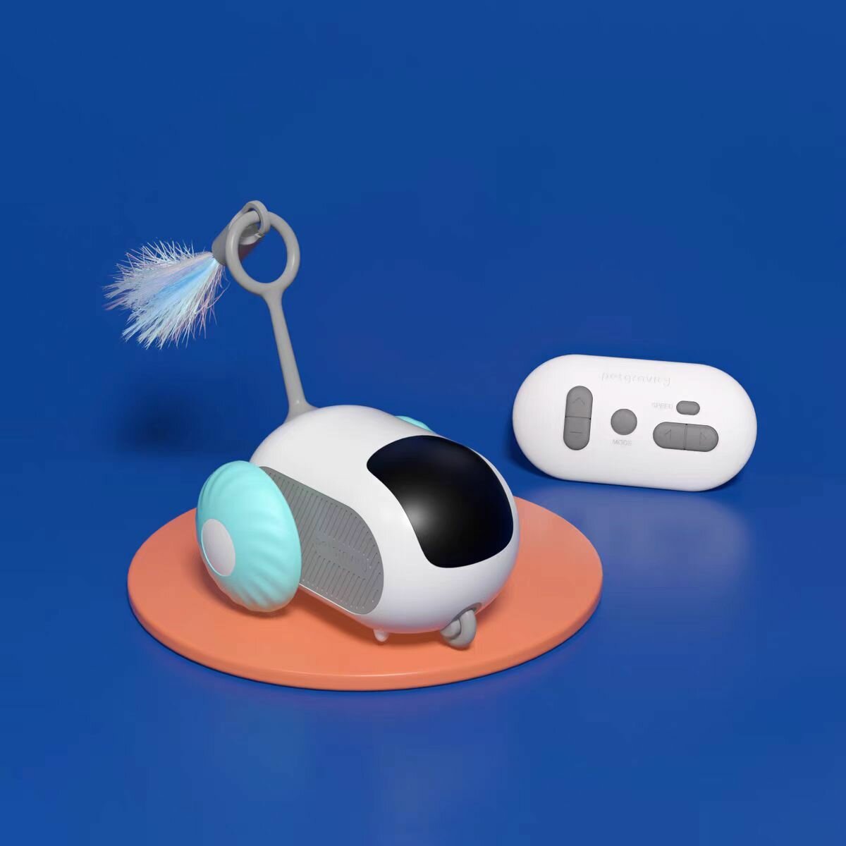 Игрушка для котят и кошек-Интеллектуальный автомобиль с пульт