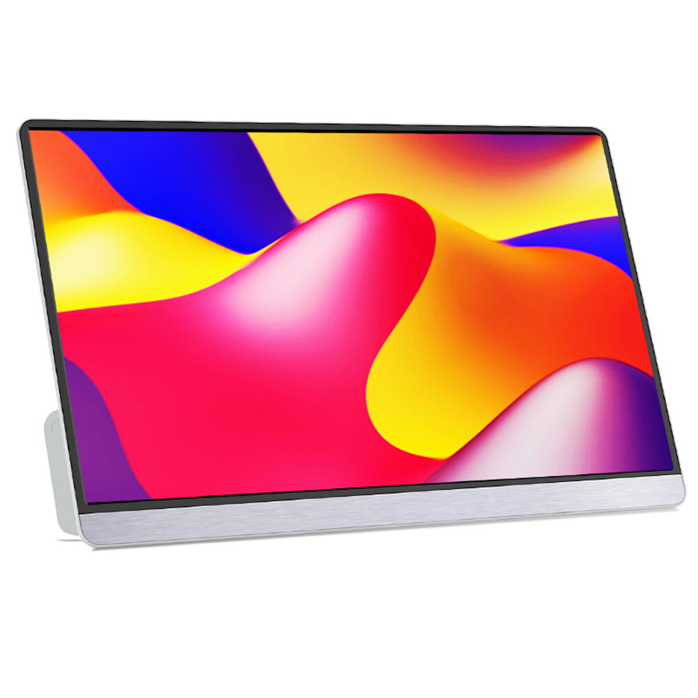 16.1-дюймовый портативный монитор FHD 1080p IPS Monitor с Kickstand шириной 178 ° Внешний вид встроенный динамик для ноутбука/ПК/компьютер