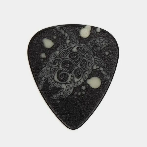 Медиаторы для гитары, светящиеся, с рисунком черепахи, 0.71 мм, 6 штук