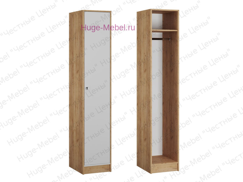 Пенал Ямайка ЯПП-1 крафт Huge Mebel . Ширина 400 Высота 2100. Пеналы