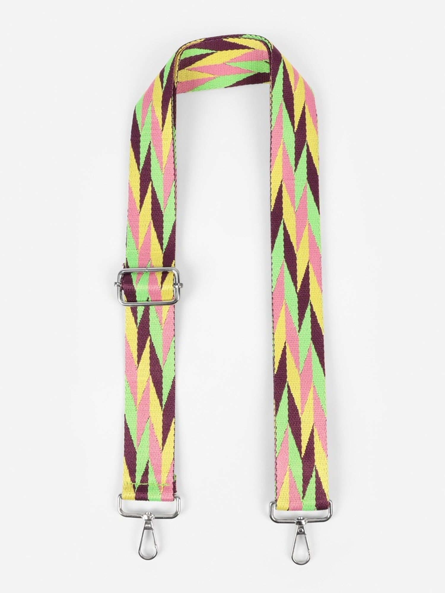 Ручка для сумки «Орнамент косичка», стропа, с карабинами, 139 ± 3 × 3,8 см, цвет разноцветный