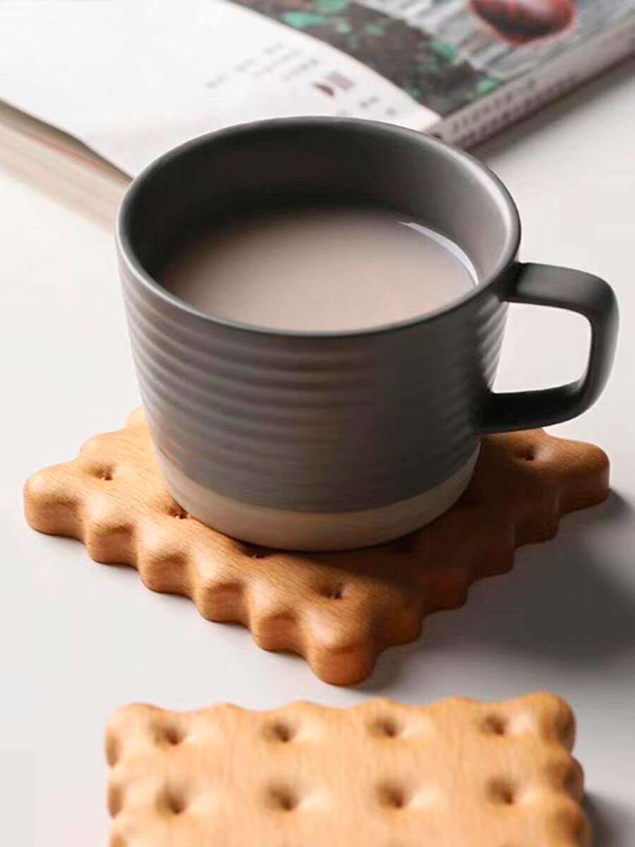 Подставка под кружку деревянная, подстаканник печенье, крекер