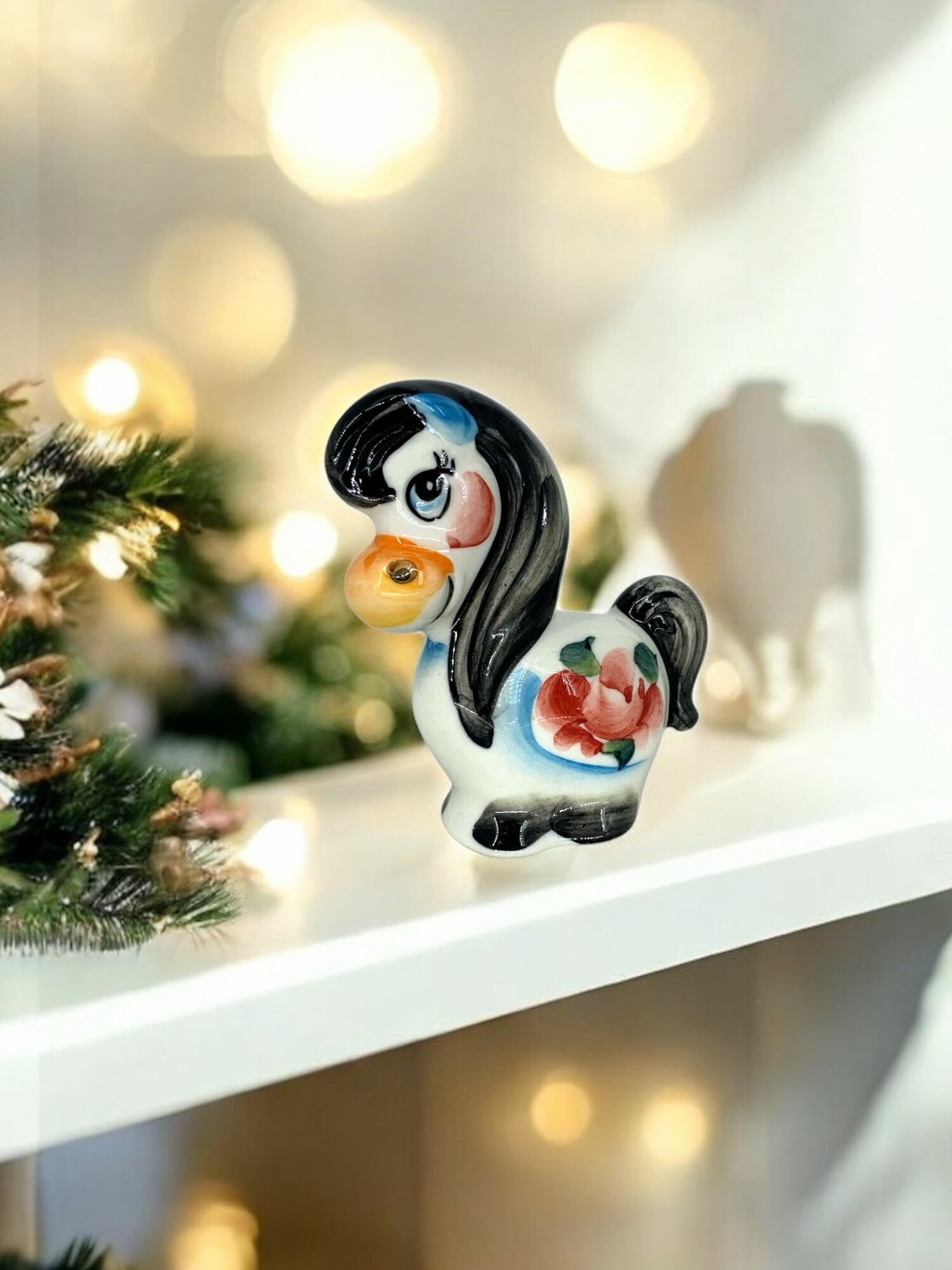 Статуэтка Лошадь символ 2026 года фарфор гжель ручная работа