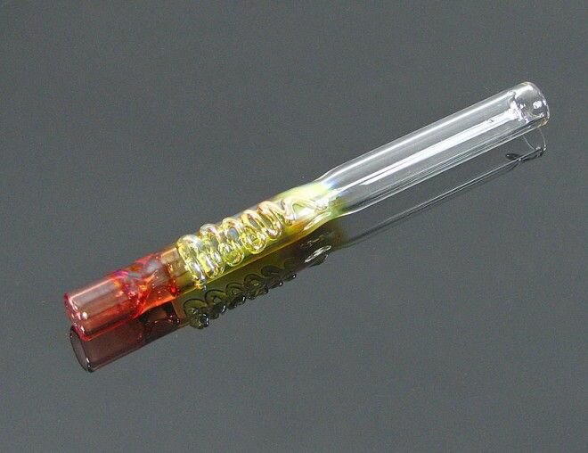 Мундштук стеклянная трубочка + сетки и ершик (в упаковке 1 шт)