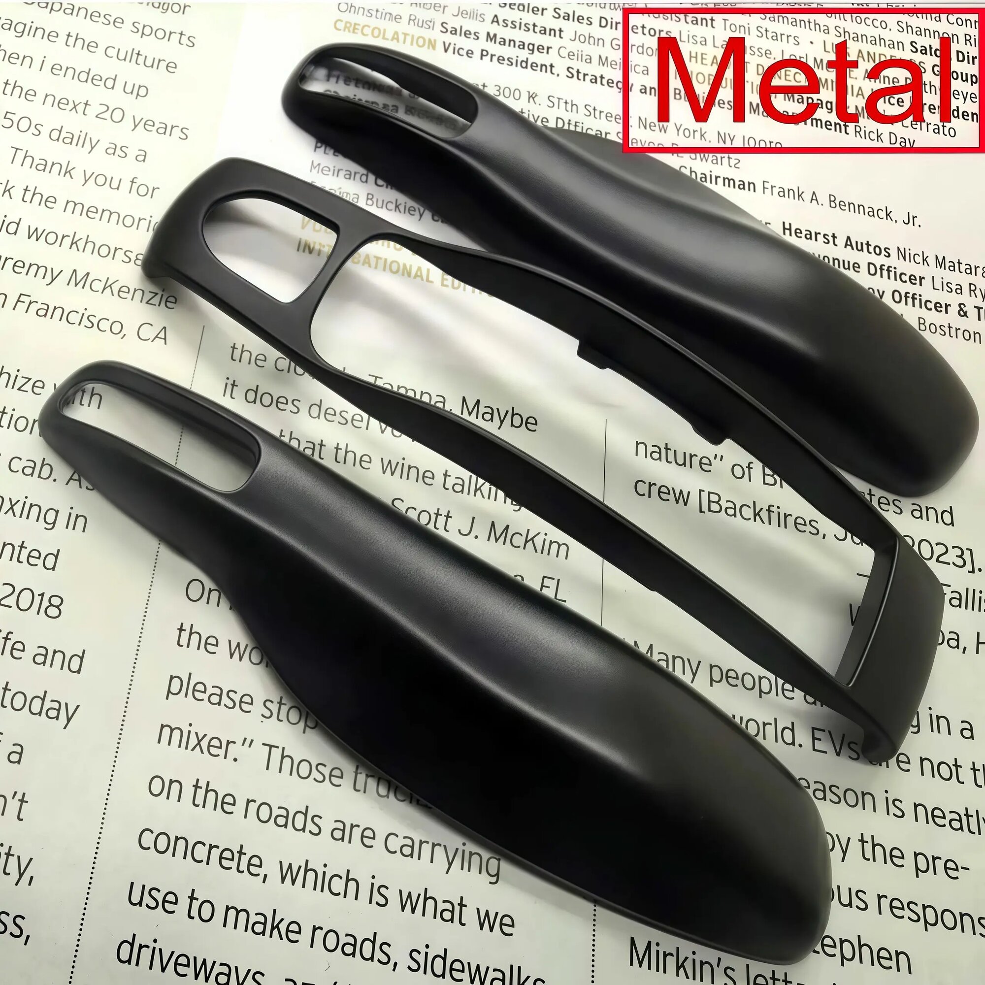 3 шт, металлический материал, матовый черный корпус ключа со средней центральной отделкой, чехол для автомобильного ключа, подходит для Porsche Cayenne Panamera Macan Cayman