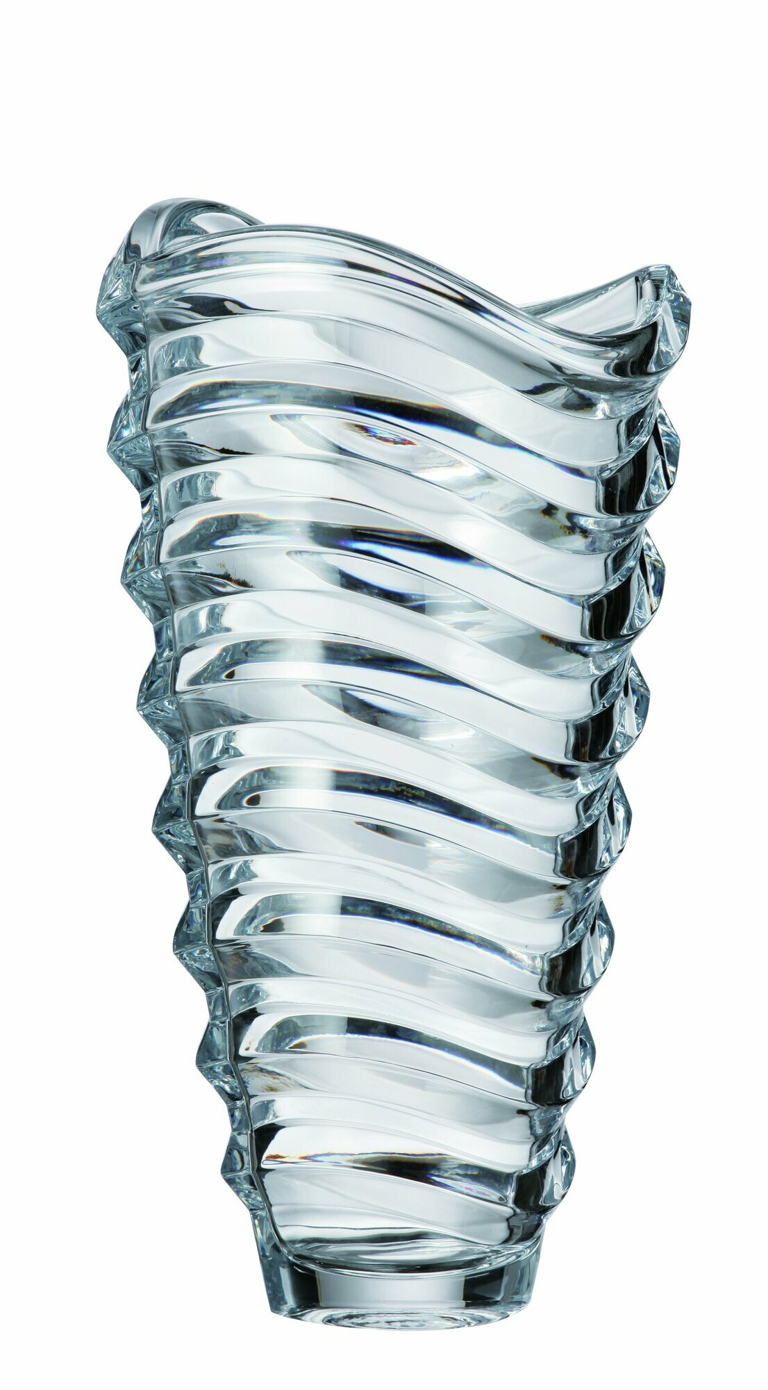 Ваза "WAVE", 34,0 см , стекло , Crystal Bohemia ./ БСС0489 .