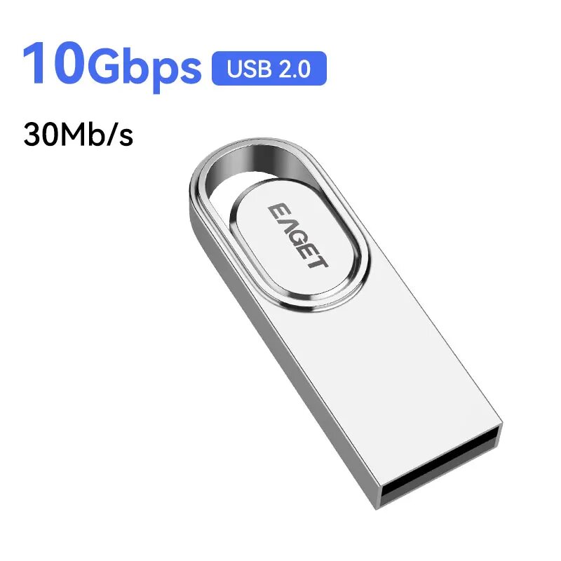 EAGET USB-флешка 32 ГБ, U5, серебристая