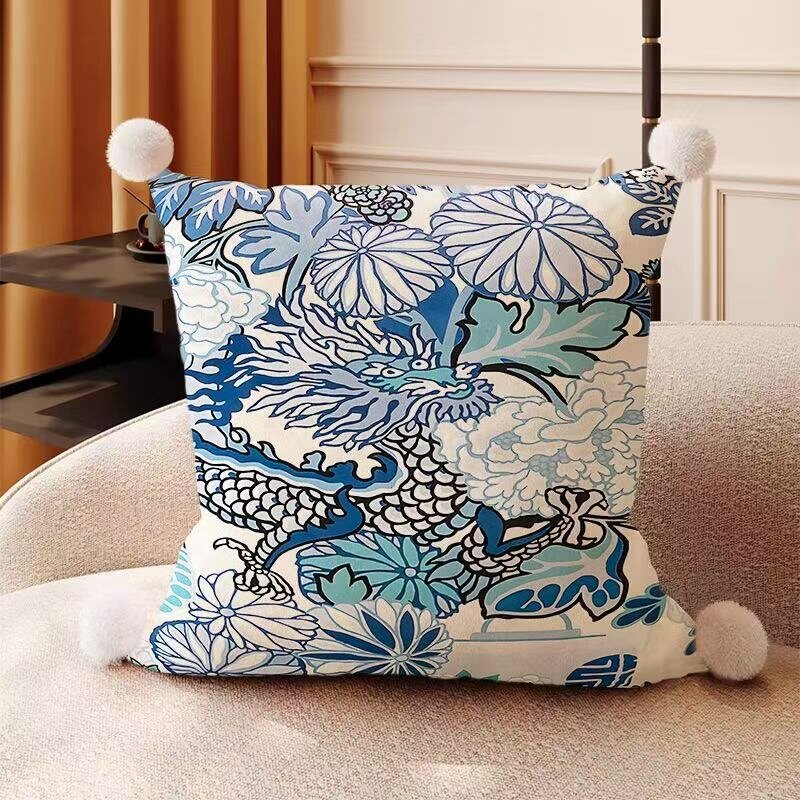 Фланелевая двусторонняя наволочка для украшения дивана в стиле ретро с животным узором из фланели 40x40 см, 1 шт.