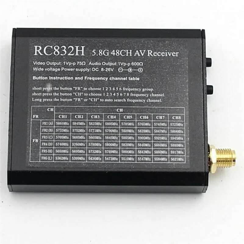 RC832H 5.8G 48CH Видеоприемник 12V Автоматический поиск каналов для TS832 TS5823 TS5828 RC Самолет