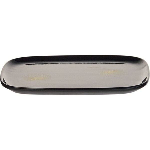 Блюдо прямоугольное для суши H=12, L=160, B=115мм; черный, золотой (Prohotel)