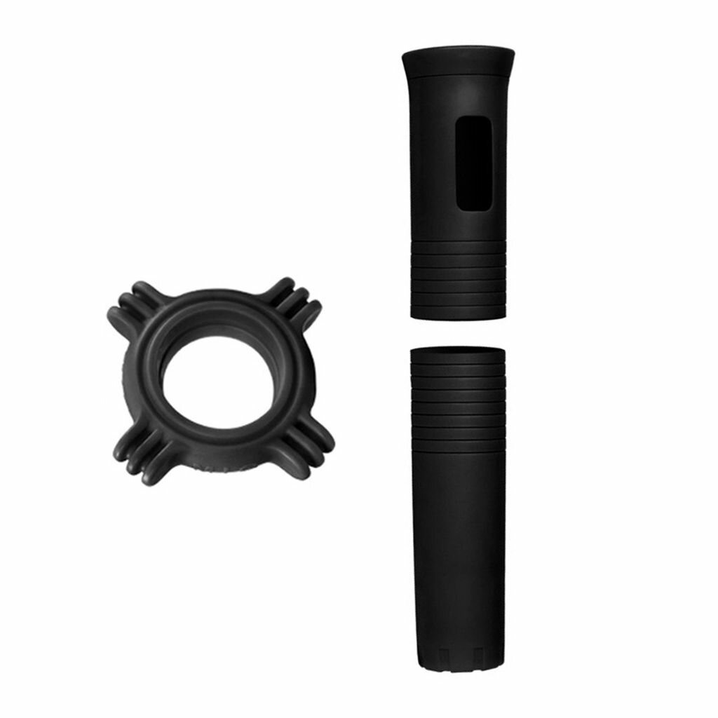 Чехол для беспроводного микрофона с антискользящим кольцом - черный