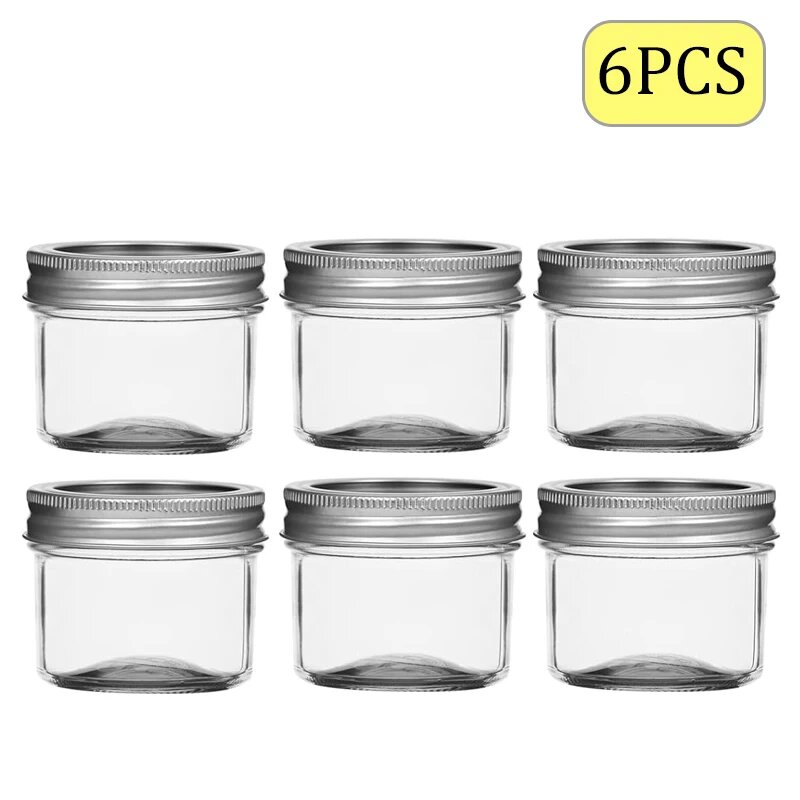 Мини-банки Мейсон 4 унции прозрачные стекло