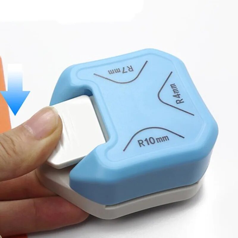 Угловой дырокол 3 в 1 Corner Rounder Punch Голубой, 3 in 1 R4 R7 R10