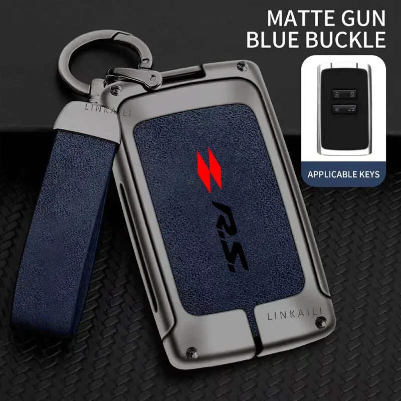 Чехол для ключа Renault gun blue, цинковый сплав