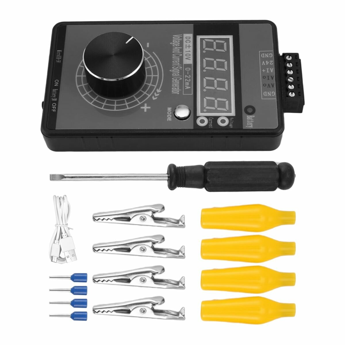 Генератор сигналов 0/4-20 мА постоянного тока 0-10 В, аналоговый генератор с 4-разрядным ЖК-дисплеем, точность 0,01, для тестирования ПЛК/панели