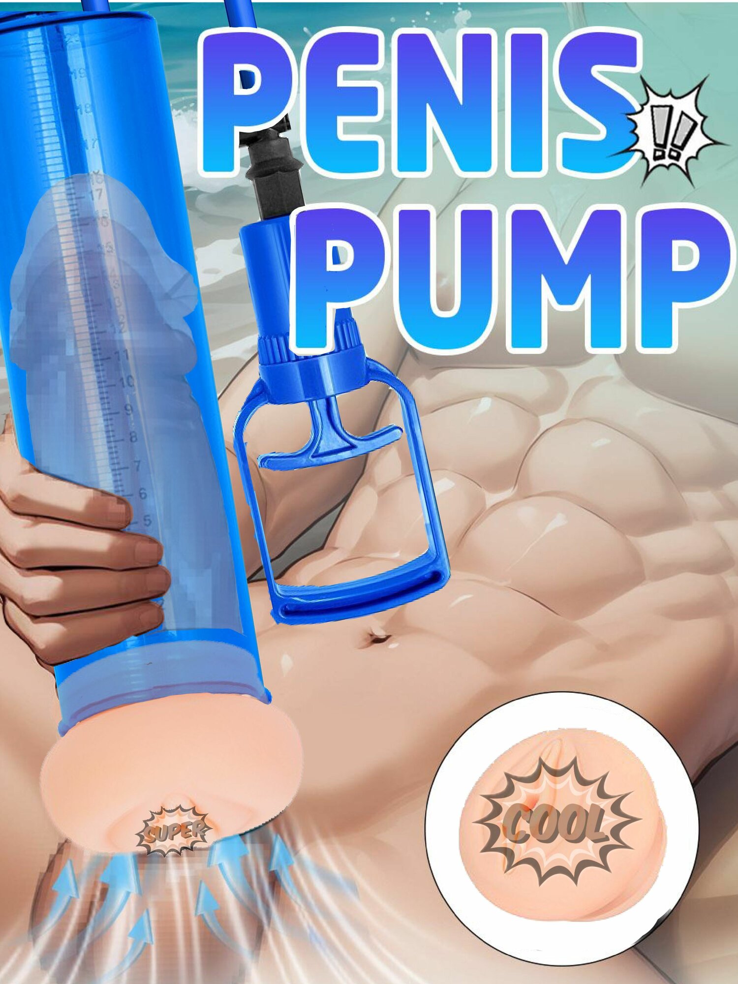 Вакуумная помпа для увеличения пениса улучшения размера, усиления потенции члена для мужчин