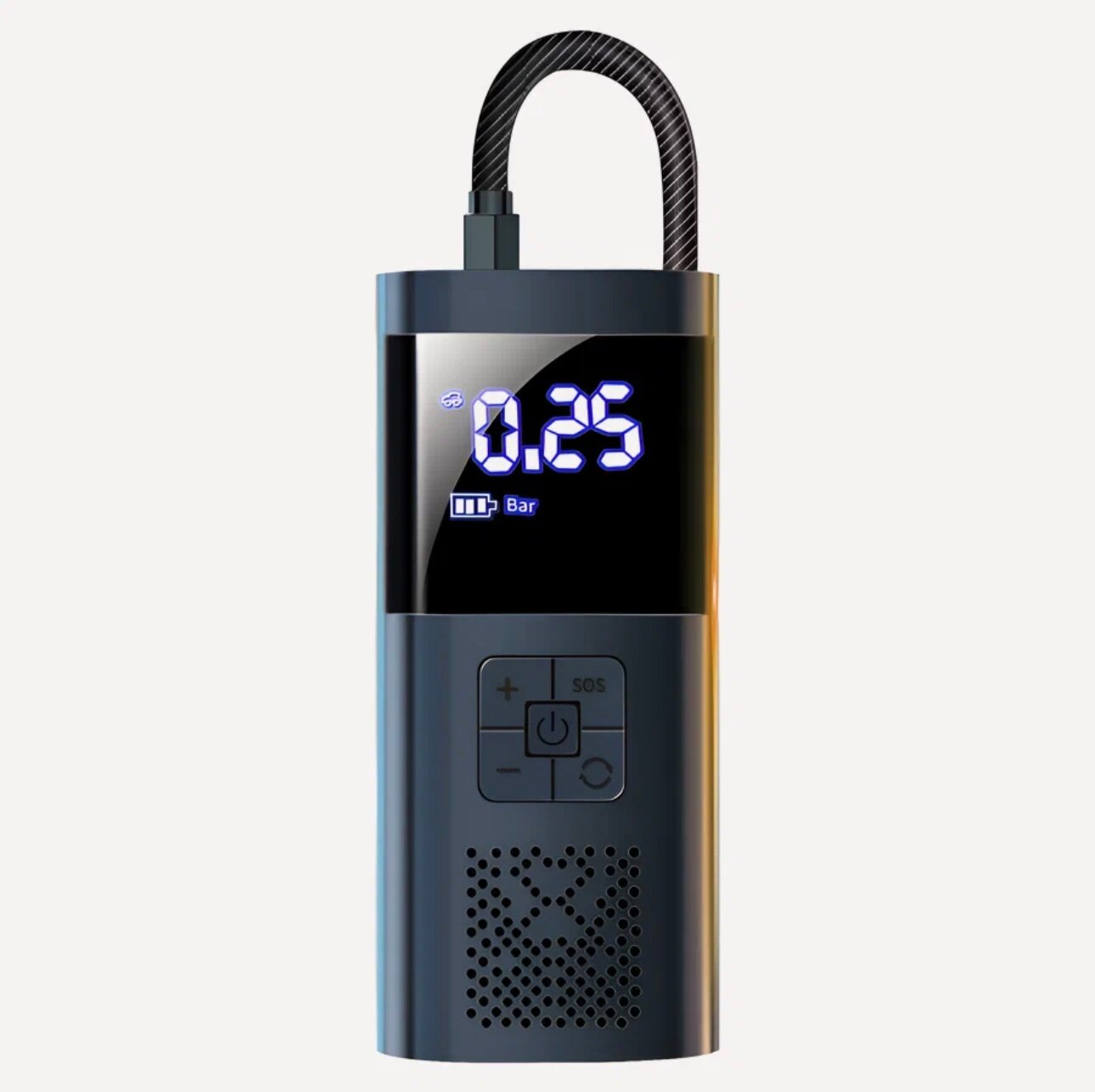 Насос автомобильный VC 027, 60 Вт, 4 насадки, вход 12 В, с фонариком, выход 20л