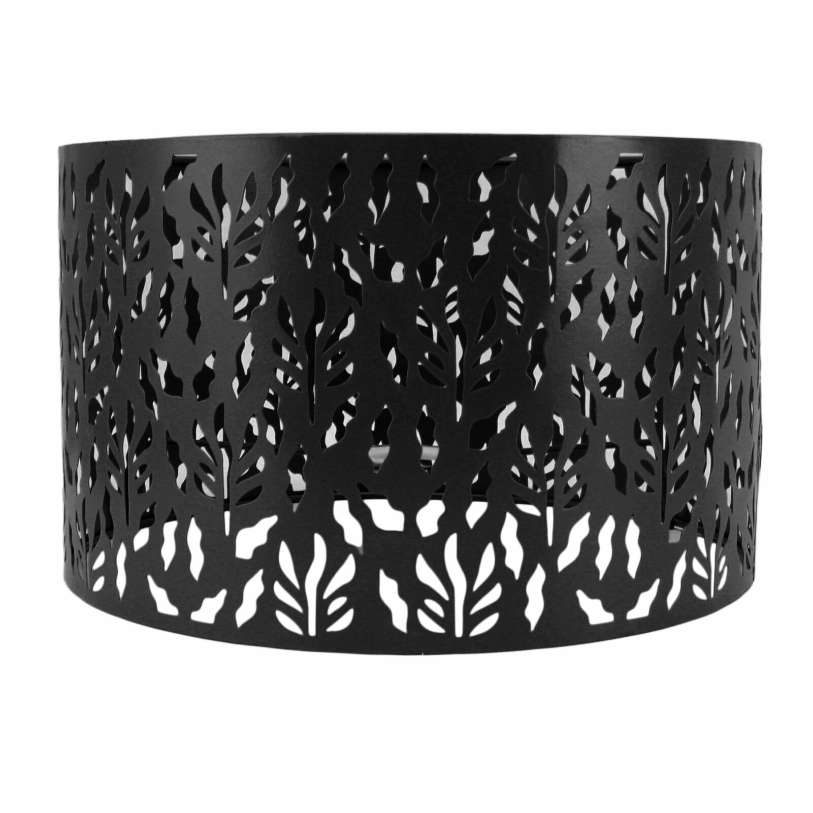 Металлические абажуры, полый резной абажур, современный стиль, полый абажур, совместимый с патроном E27 E14, водяная трава, лист, черный