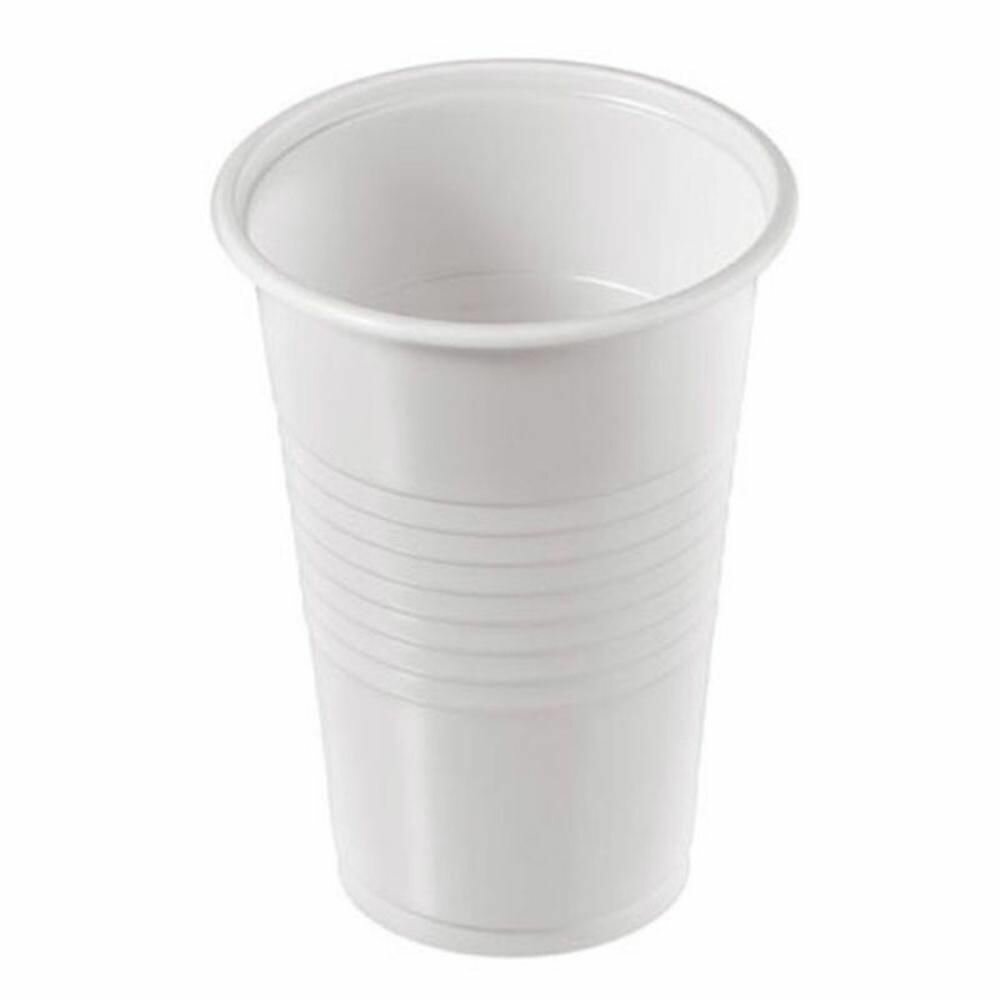 Мистерия Стакан одноразовый, белый, полипропилен 200 мл ,100 шт в упак.