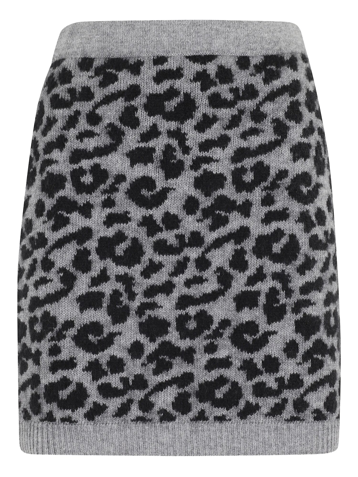 Юбка Трикотажная мини-юбка с леопардовым принтом