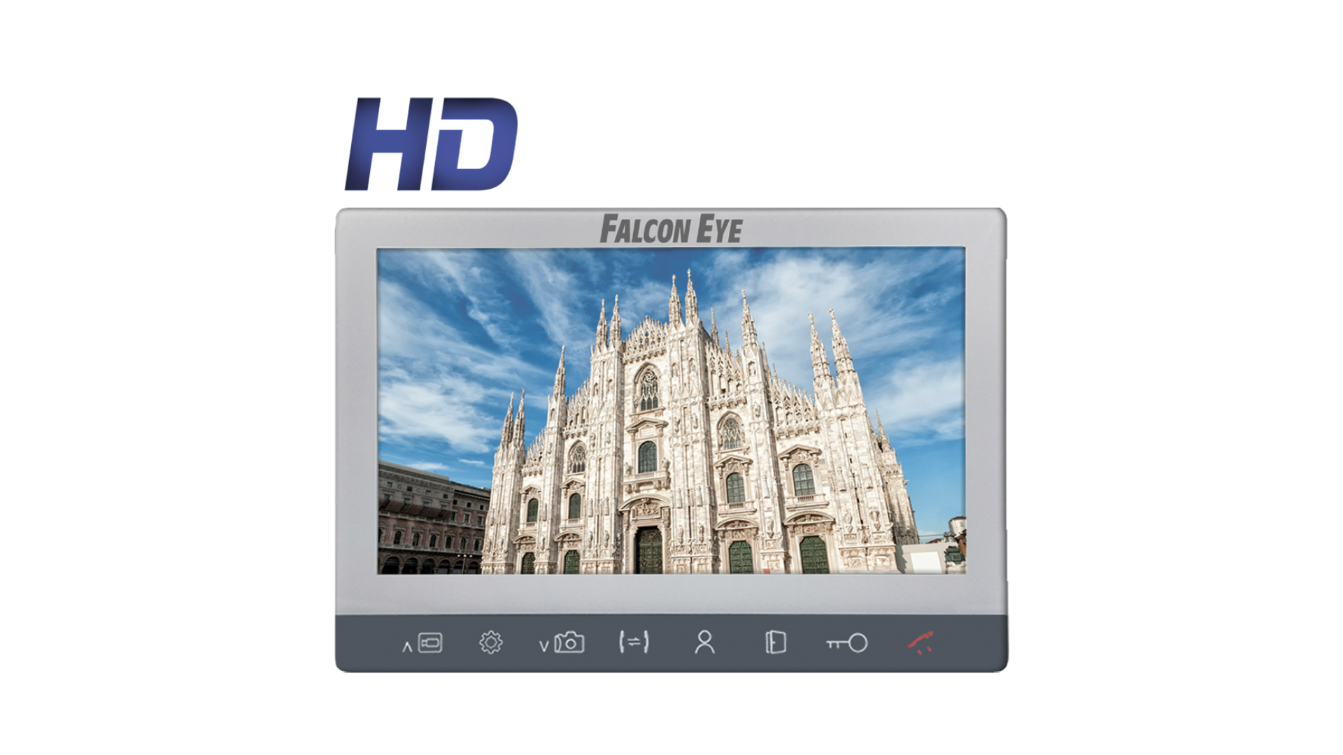 Монитор видеодомофона Falcon Eye Milano Plus HD, 10" TFT IPS; сенсорные кнопки;