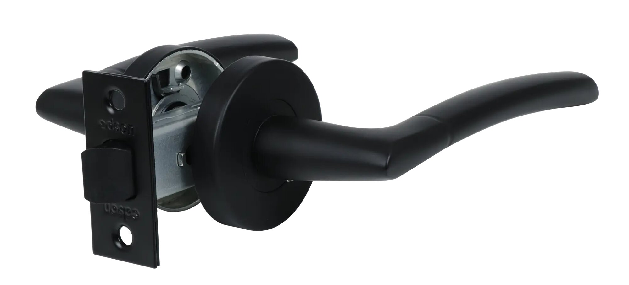 Комплект дверных ручек на розетке Edson PS3R4 без запирания цвет черный
